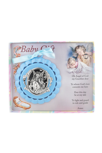 Blue Guardian Angel Crib Medal – The Franciscan Store