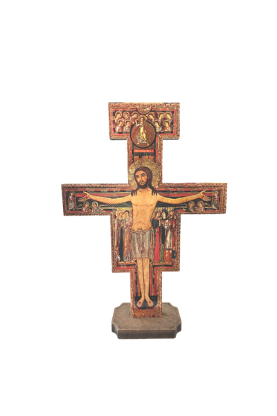 5 1/2" San Damiano Cross with Base – The Franciscan Store