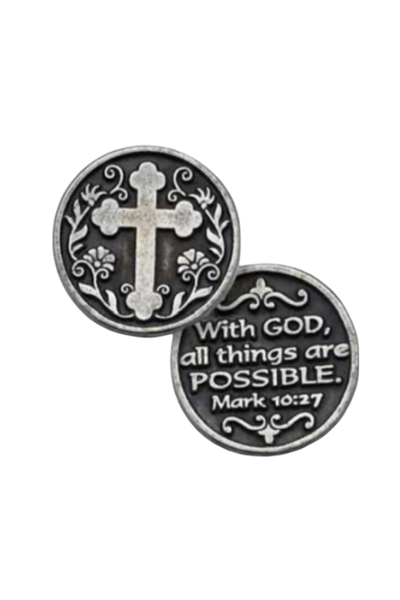 "With God" Pocket Token – The Franciscan Store